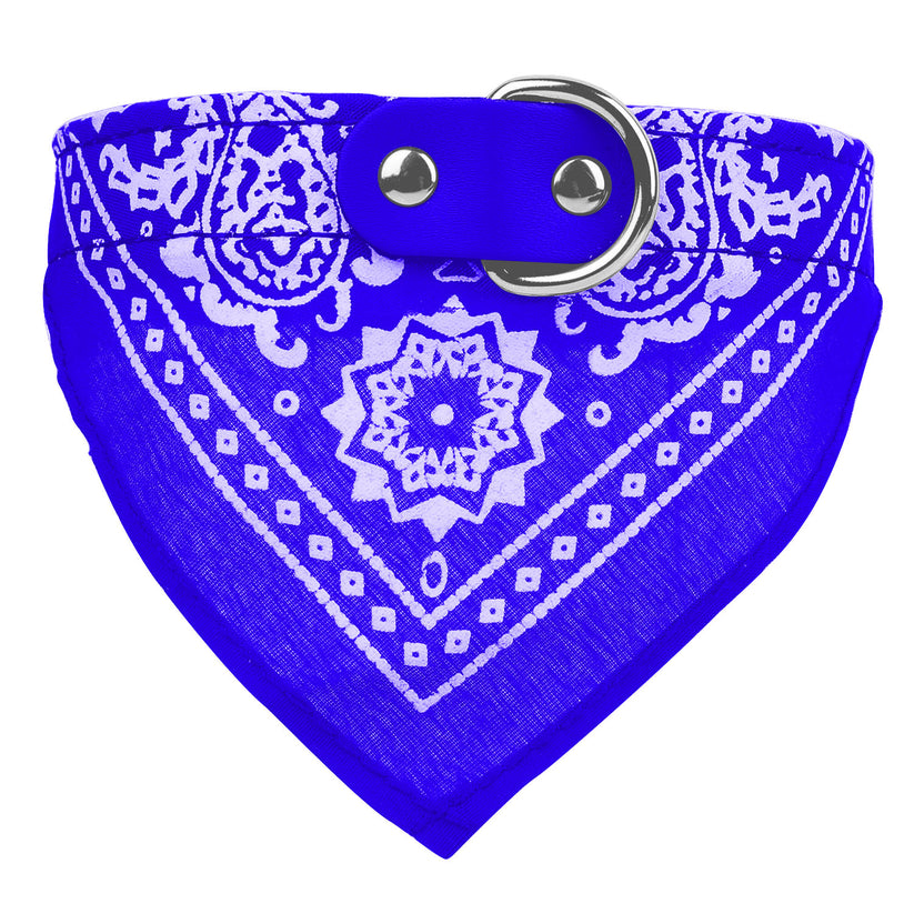 Adjustable Leather Pet Collar with Bandana Scarf – Cozy Critter Life